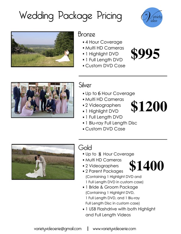 Wedding Package Pricing – Variety Video